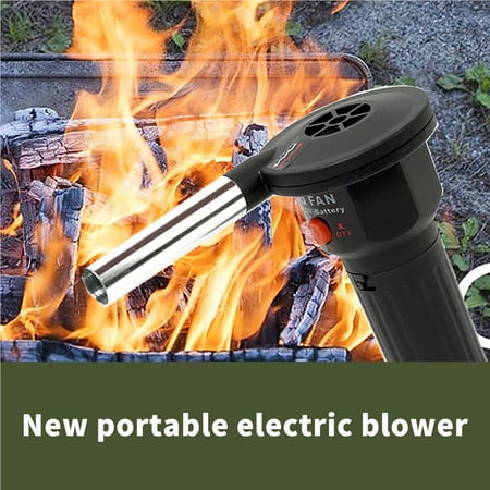 Portable Battery Powered BBQ Fan Air Blower easy grill ventilator to ...