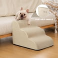 4-Step Pet Stairs and Ramp for Small Dogs and Cats, Indoor Non-Slip Dog ...
