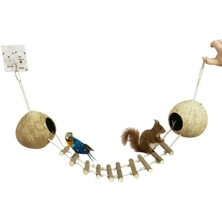 Ladder Bird Toy Flexible Ladders Wooden Bridge Swings for Parrots Birds ...