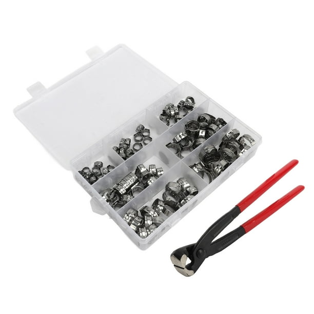 Pipe Clamp Assortment Kit,130Pcs Stainless Steel Hose Hose Clamps Pipe ...