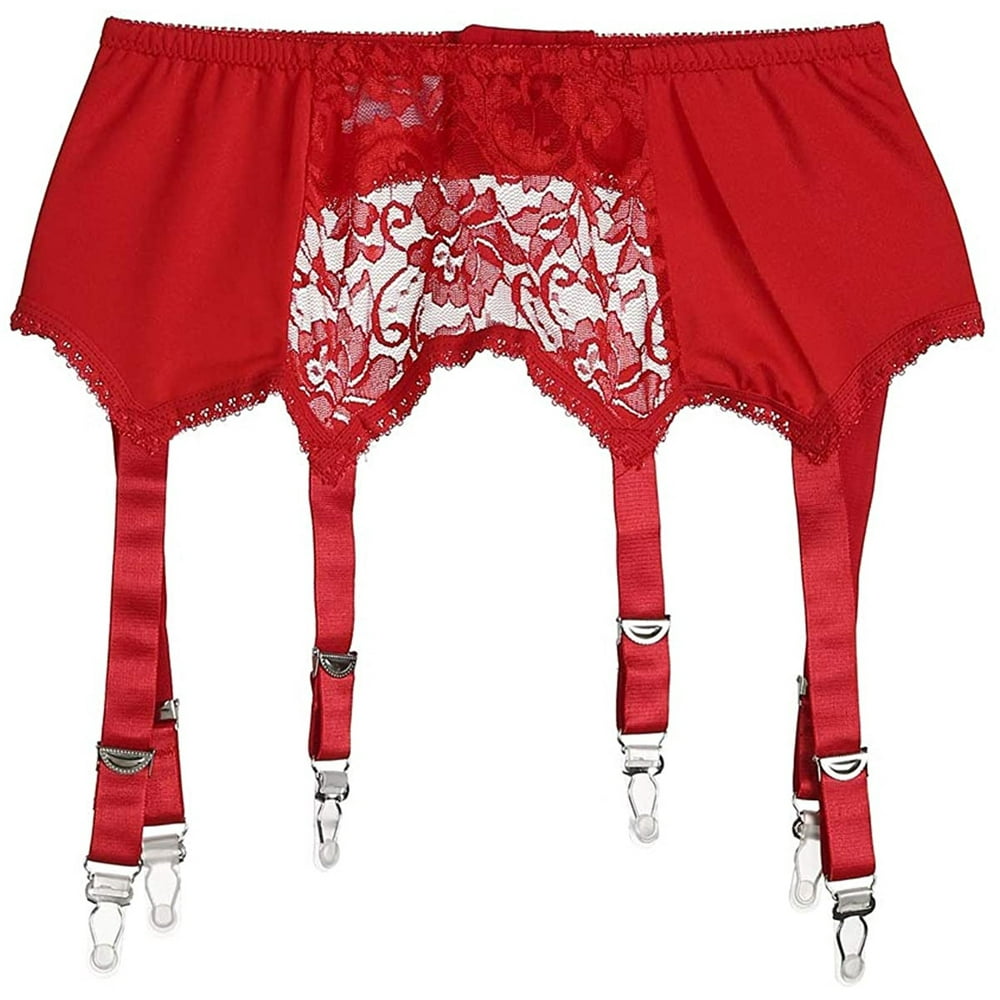 Kiapeise Sexy Mesh Garter Belt with Straps for Stockings Lingerie ...