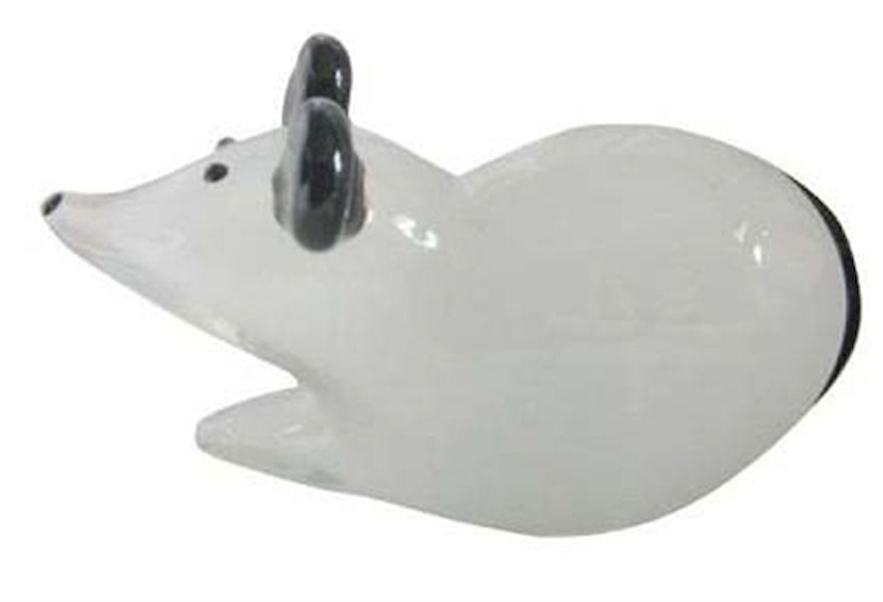 Milk White And Black Glass Mouse Figurine - Walmart.com