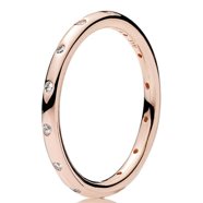 Pandora Sparkling & Polished Lines Ring Rose Gold 180919CZ-5 With Gift ...