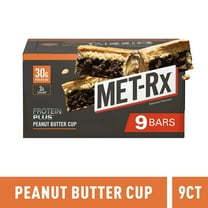 MET-Rx Protein Plus Bar, Peanut Butter Cup, 30g Protein, 9 Ct, High ...