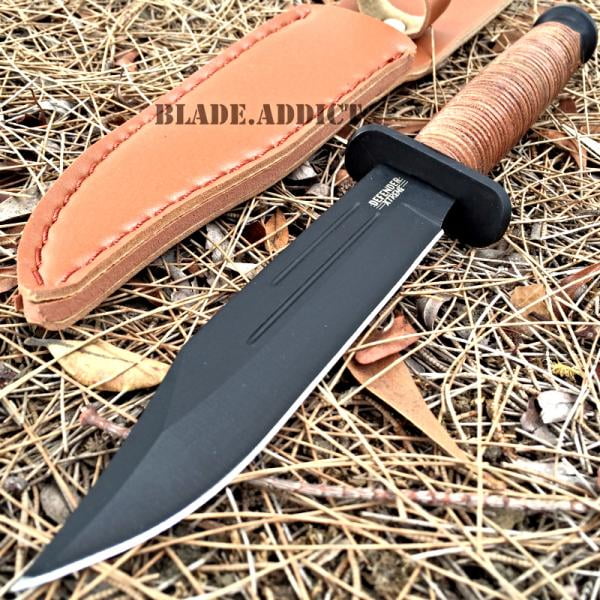 9" Survival Fixed Blade Hunting Knife w/ Sheath Bowie Camping - Walmart.com