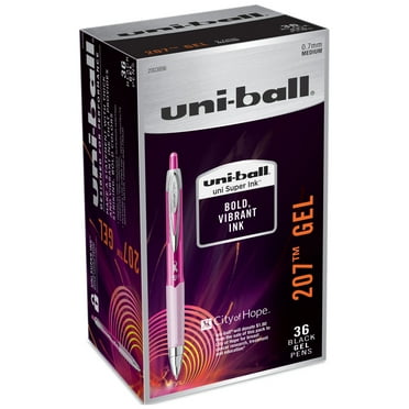 uni-ball 207 Pink Ribbon Edition Black Gel Pens, Medium Point (0.7mm ...