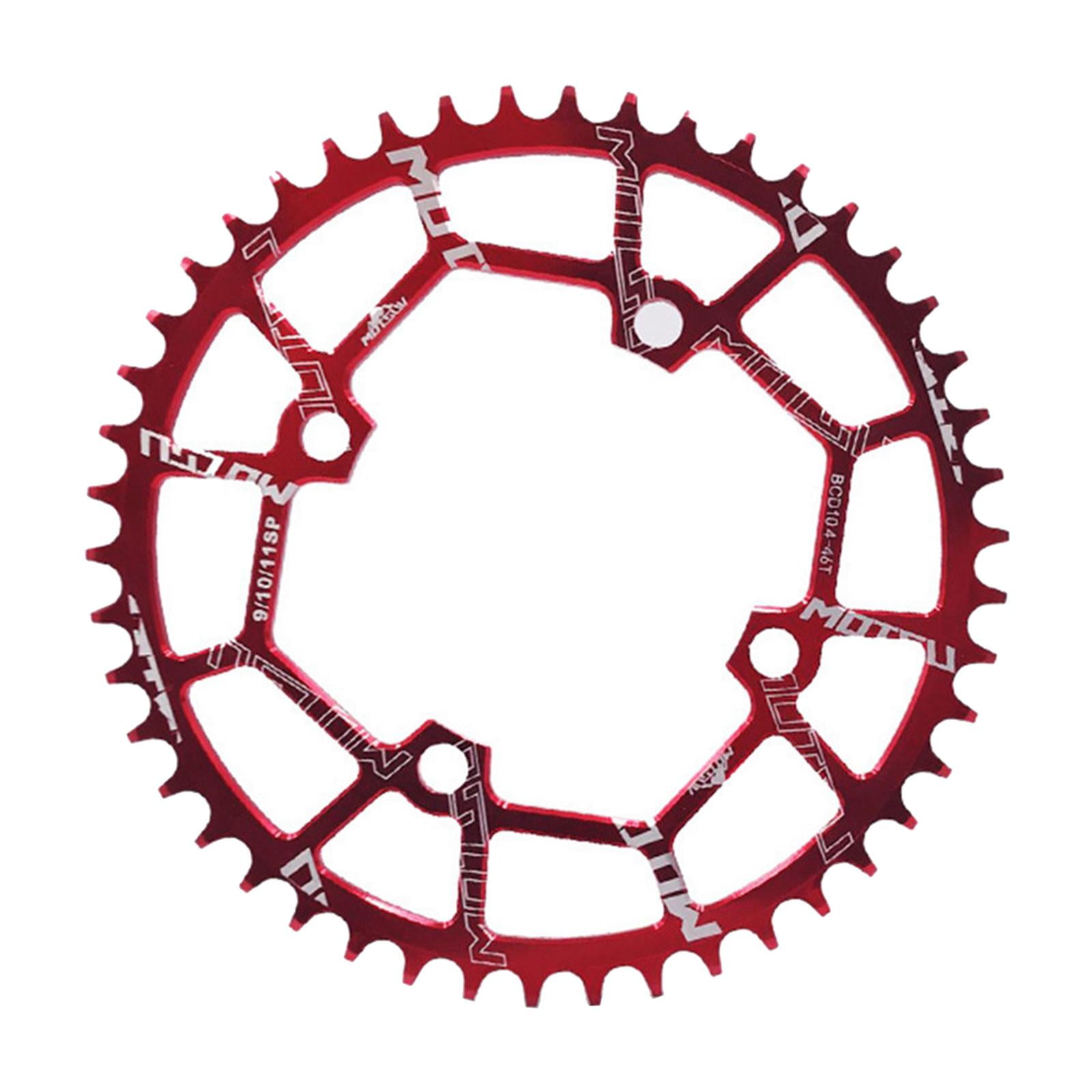 104BCD 40T 42T 44T 46T 48T 50T 52T Narrow Wide Chain Single Chain - Red ...