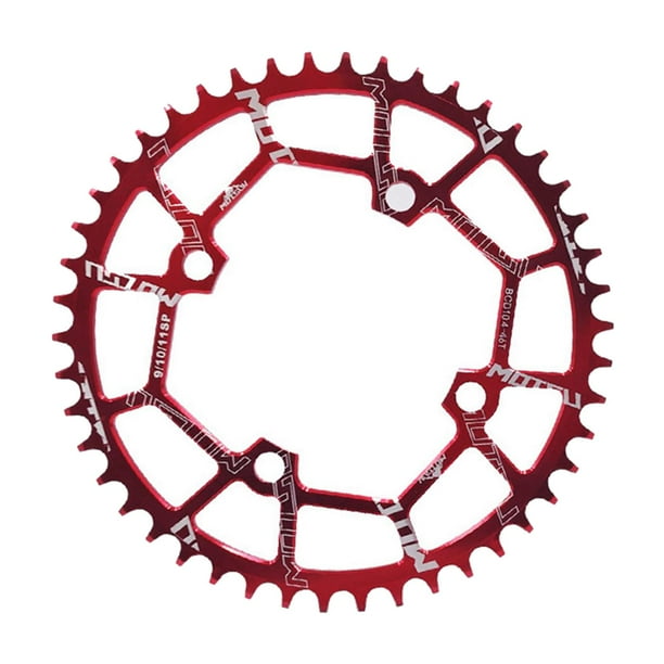 104BCD 40T 42T 44T 46T 48T 50T 52T Narrow Wide Chain Single Chain - Red ...
