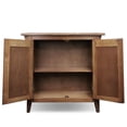 Bowery Hill Solid Wood Mission Hall Stand with Double Doors in Brown ...