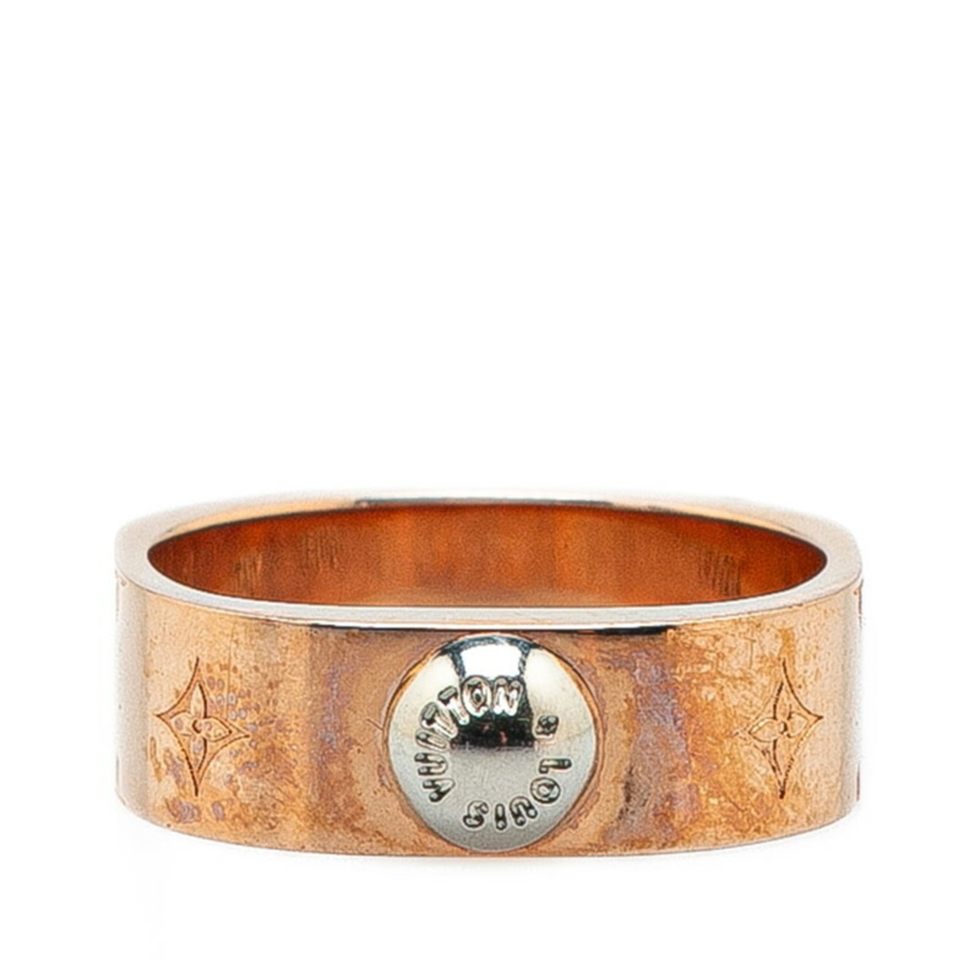 Pre-Owned Louis Vuitton Nanogram Berg Ring Size: M M00214 Pink Gold ...