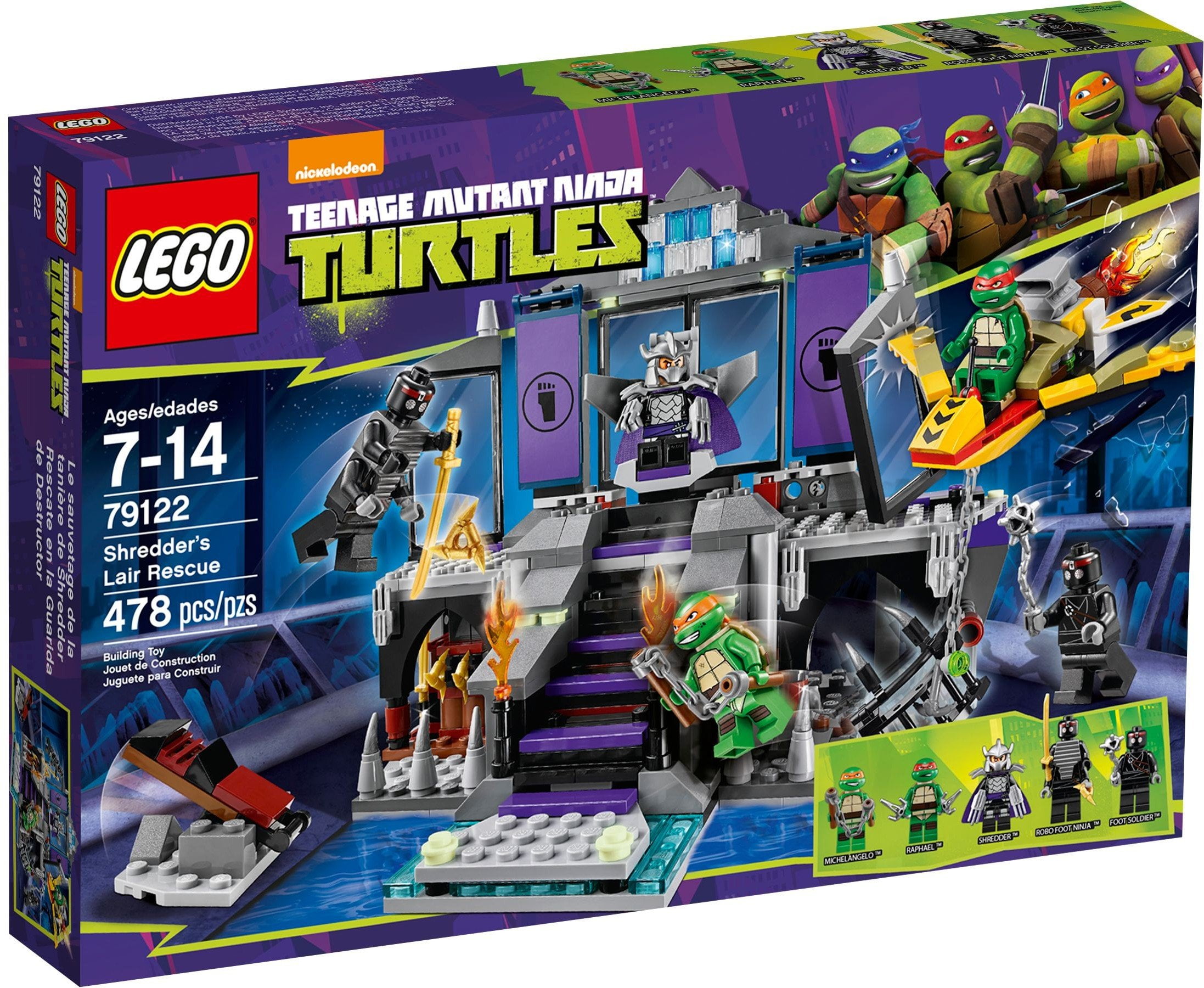 LEGO Teenage Mutant Ninja Turtles Theme - 79122 Shredders Lair Rescue ...
