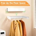 Wall Mounted Clothes Drying Rack 32", Collapsible Space Saving Laundry ...