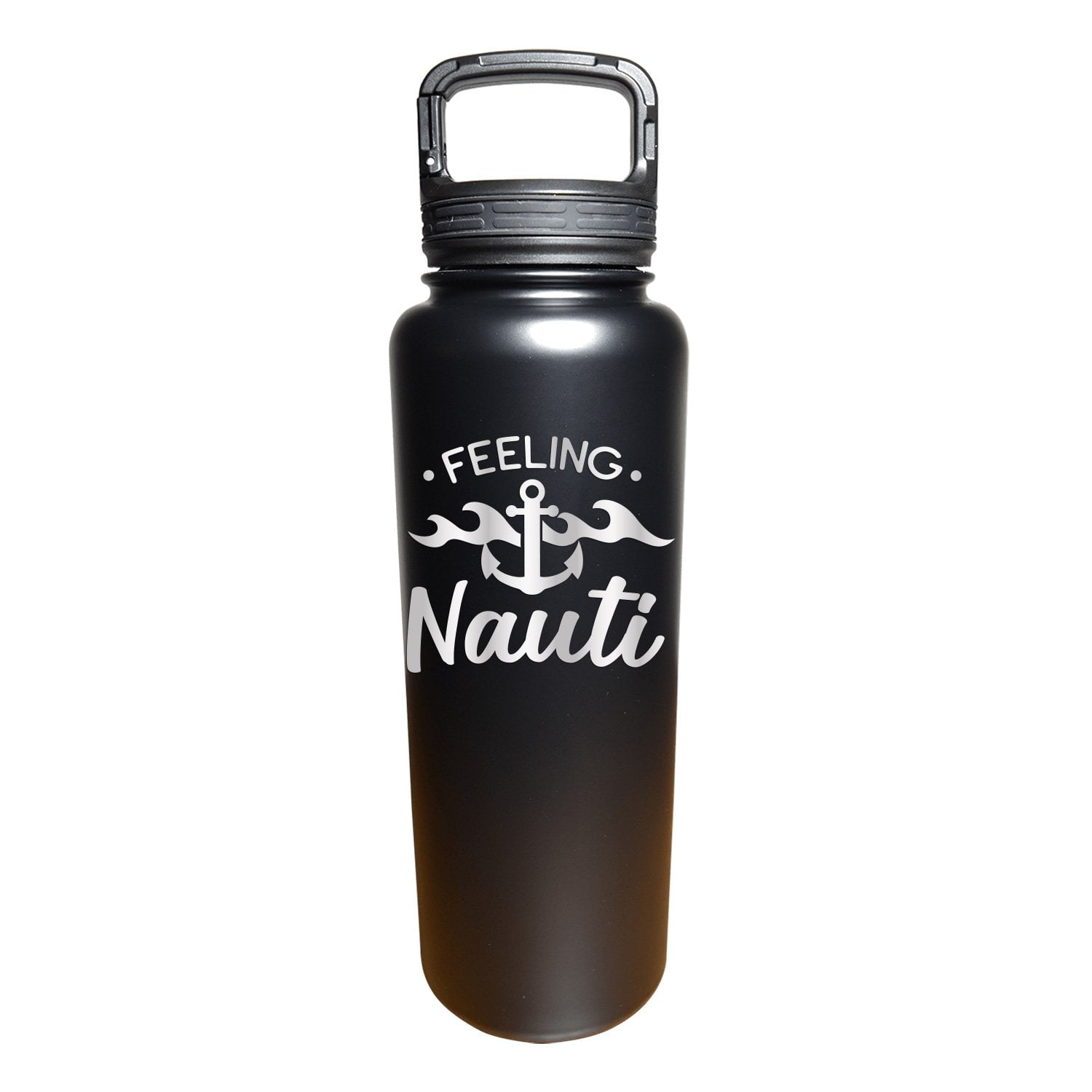 Feeling Nauti with Anchor - Engraved Tumbler Wine Mug Cup Unique Funny ...
