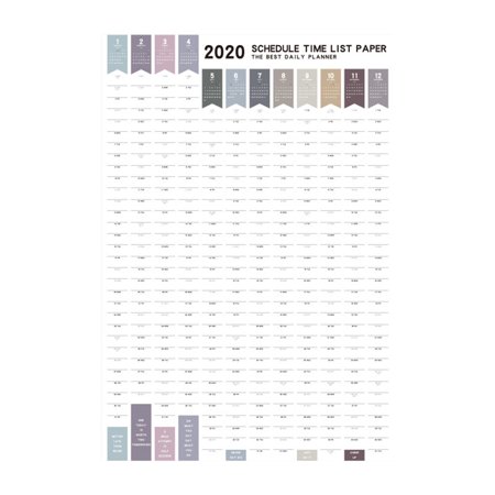 2020 Schedule Calendar 2020 Wall Planner Calendar Year Chart Learning ...