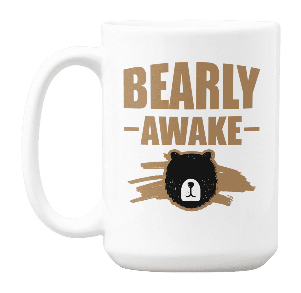 Bearly Awake, Cute Ceramic Bear Pun Coffee & Tea Gift Mug or Drinking ...