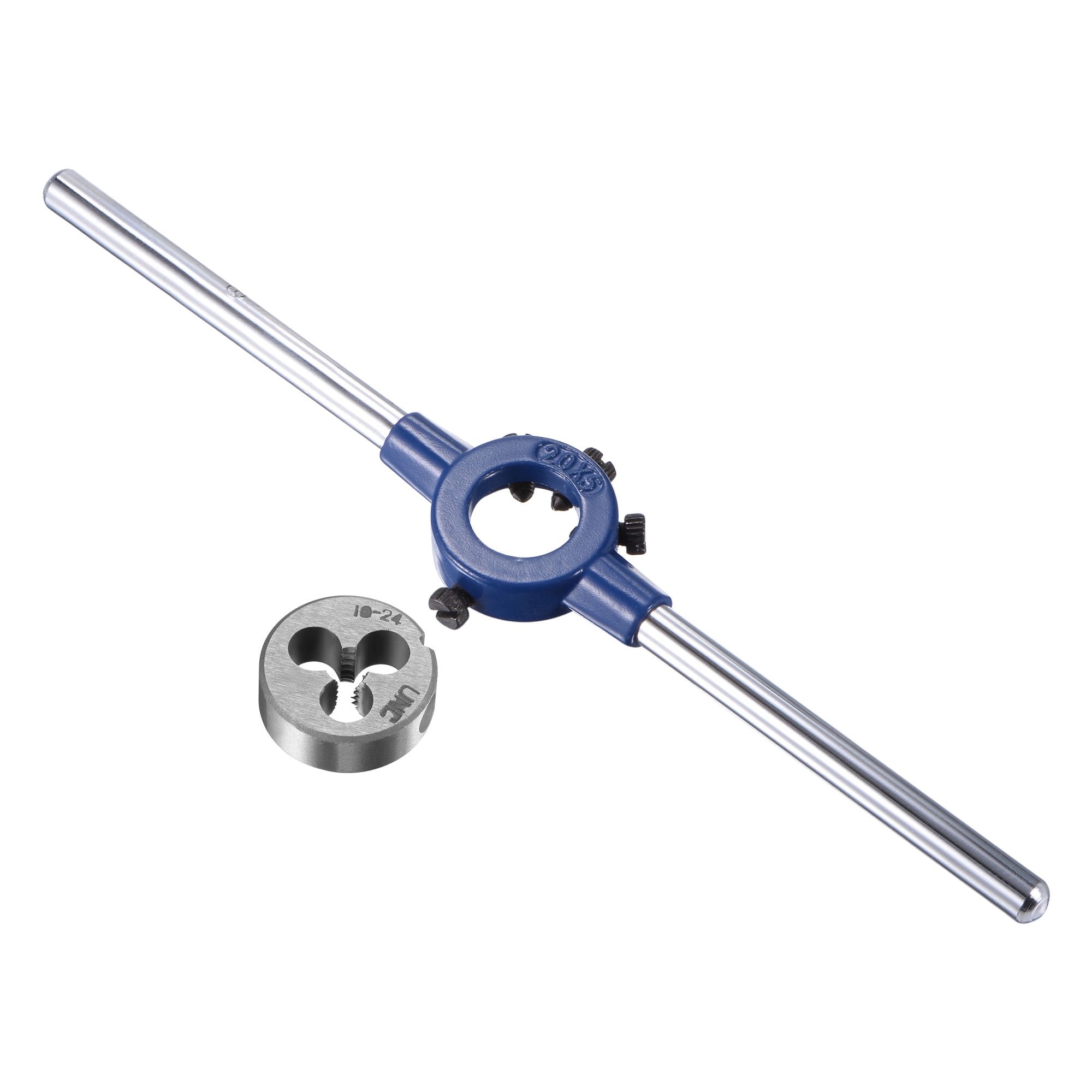 Round Die Stock Handle Wrench Set 10-24 UNC Threading Die and 20mm Die ...