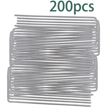 100pcs Garden Stapes, Garden Stakes, Stainless Steel Ground Garden ...