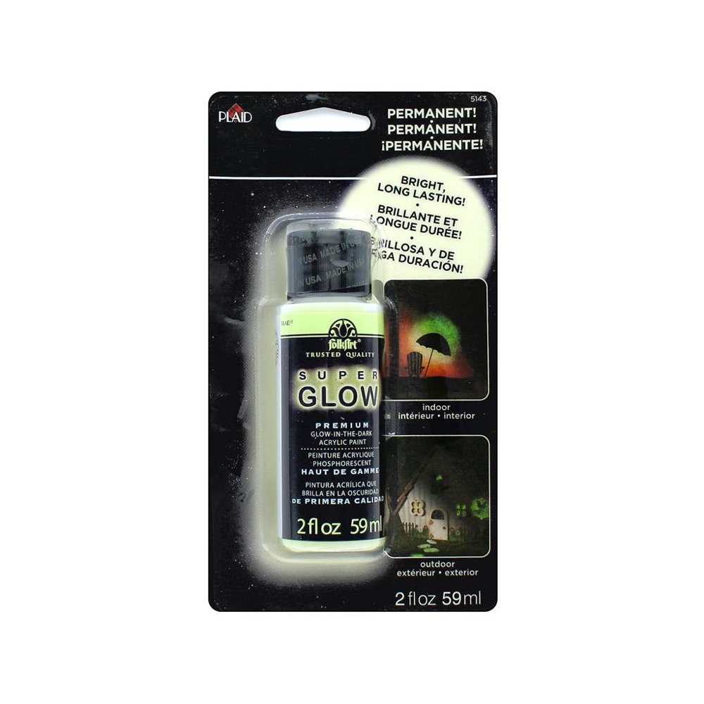 Plaid Folkart Acrylic Paint 2oz Super Glow Carded - Walmart.com ...