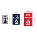 Portrait Round Fire Hazard Sign (Red) - Small - Walmart.com