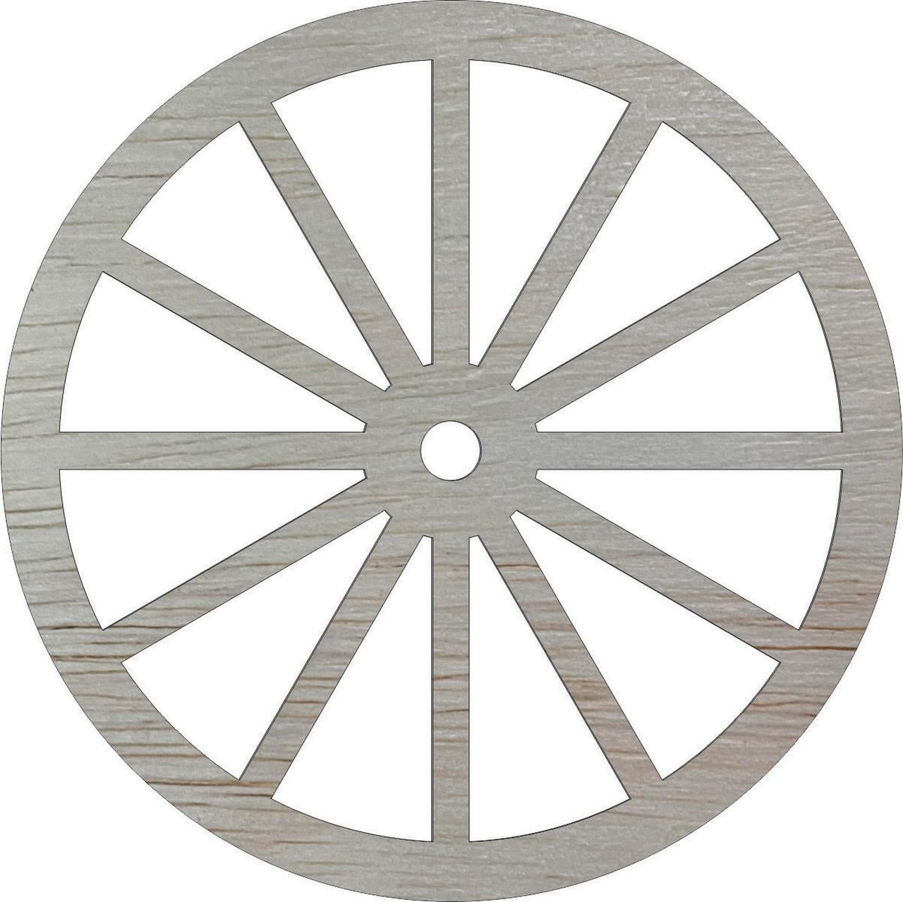 Wooden Wagon Wheel Cutout 8'', Unpainted DIY - Walmart.com