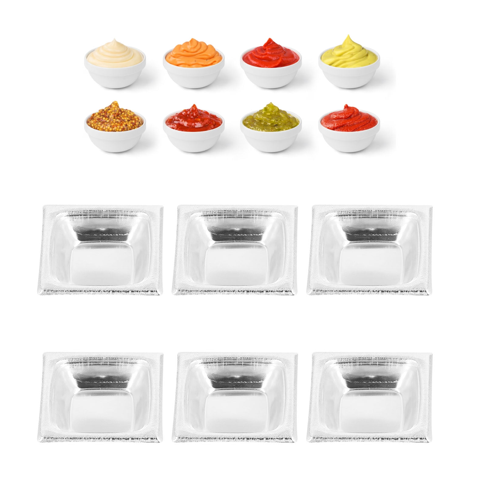 Contenedores Para Salsa, 6 Unidades De Platos Para Salsa De Soja ...