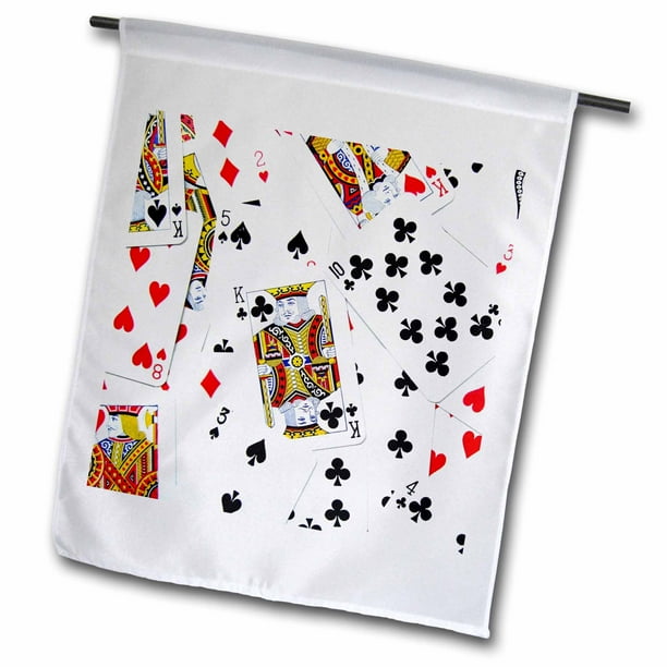 3dRose Scattered playing cards photo - for card game players eg poker ...