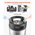 Corny Keg,2.5 Gallon Ball Lock Keg,SUS304 Cold Brew Kegs with Dual ...