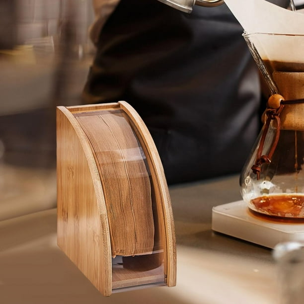 Coffee Filter Holder Countertop Dispenser Display Stand Portable for ...