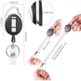Retractable Badge Holder with Carabiner Reel Clip and Key Ring for ID ...
