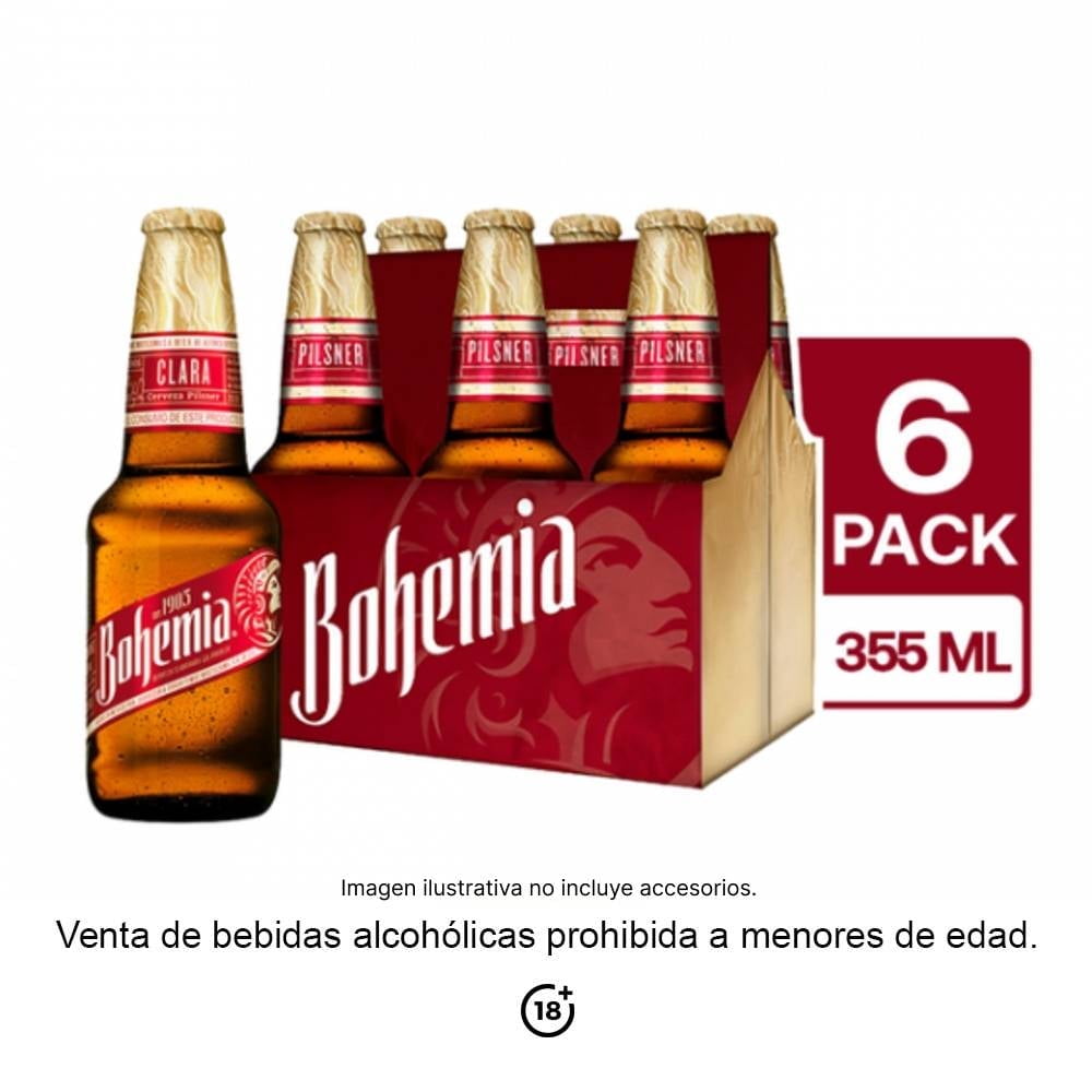 Cerveza artesanal Bohemia clásica 6 botellas de 355 ml c/u | Walmart en ...