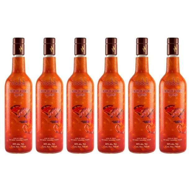 Pack de 6 Licor de Vodka Vadok Tamarindo 750 ml Vadok Tamarindo ...