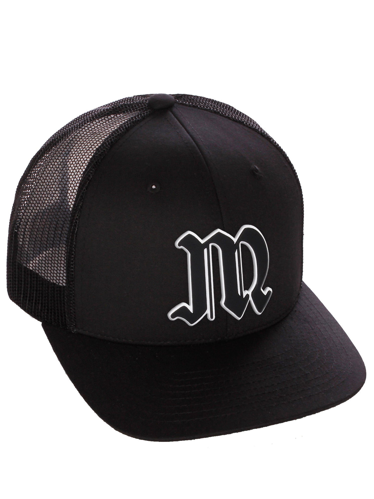 Daxton Classsic Baseball Trucker Hat Old English A to Z Letters Numbers ...