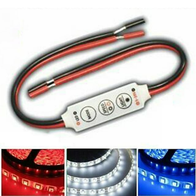 12V MINI LED STRIP LIGHT DIMMER CONTROLLER ON OFF SWITCH for 3528 5050 ...