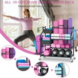 Aboxoo Yoga Mat Storage Rack Cart Multifunctional Removable Rack ...