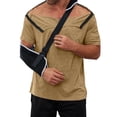 Men's Post Shoulder Shirts Recovery Short Sleeve Full Open Side ...