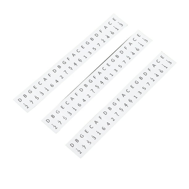 3pcs 17 Pegatinas Clave Kalimba, Etiquetas Clave de Piano Pulgar Con ...