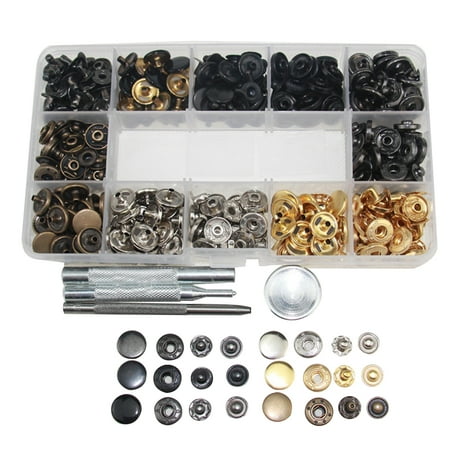 Coofit 120 Sets Leather Rivets 6 Colors Rivet Buttons Rivet Sets with ...