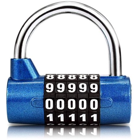 Xizioo 5 Digit Combination Padlock, Gym Padlock, Can be Reset ...
