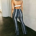 Womens Boho Hippie High Waist Printed Wide Leg Long Flared Bell Bottom
