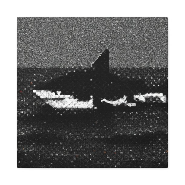 Shark in Pointillism. - Canvas - Walmart.com