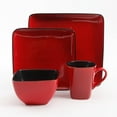 Better Homes & Gardens Rave Square Dinnerware, Red, Set Of 16 - Walmart.com