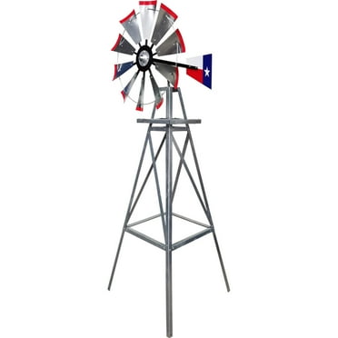 8-foot Tall Windmill w/Plain Tail and Metal Stand - Walmart.com