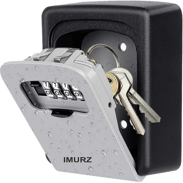 4-digit Key Lock Box, Outdoor Waterproof Hidden Wall Mounted | Bodega ...