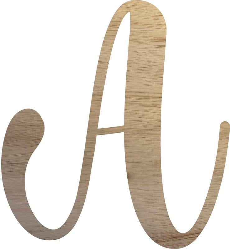 Wood Craft Letter A, Unfinished 16'' Wooden Letter, Wall Hanging Décor ...