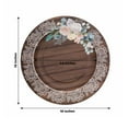 Efavormart 25 Pack Brown Rustic Wood Print 10" Paper Dinner Plates With ...