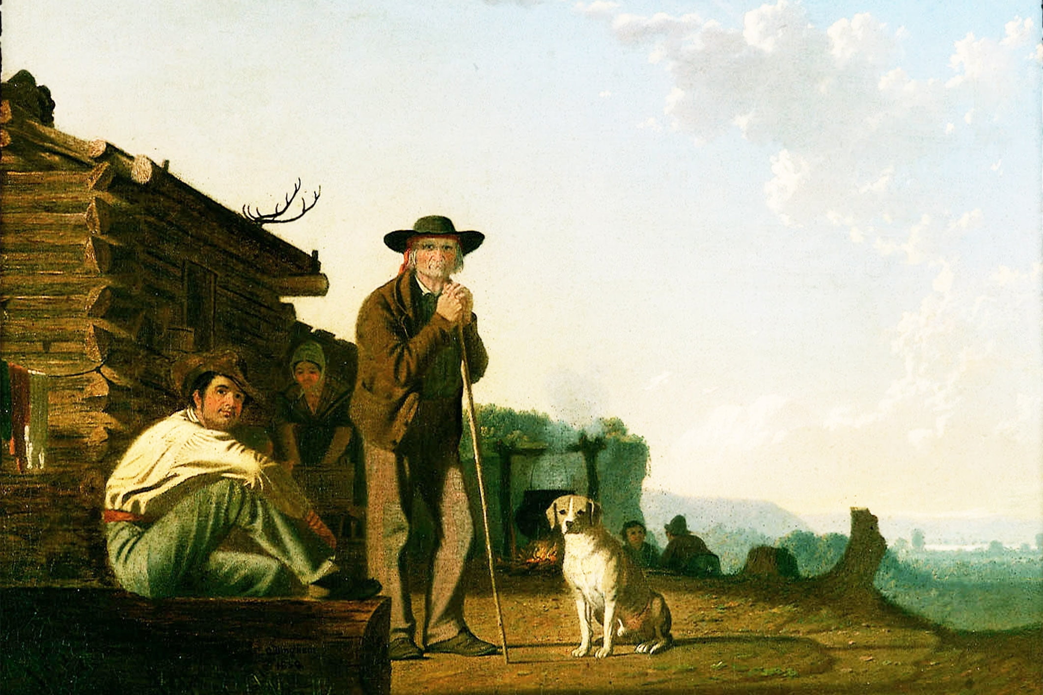 24x36 gallery poster, The Squatters, 1850 by George Caleb Bingham ...
