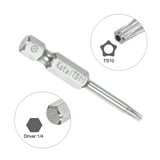 Uxcell TS10 Magnetic Security Star 5 Point Torx Screwdriver Bit 1/4 ...