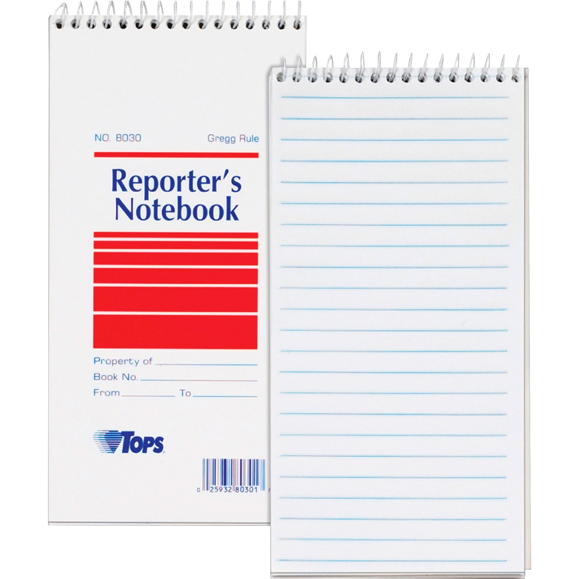 TOPS Gregg Rule Reporter's Notebooks - Walmart.com