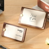 BRKURLEG Wood Desktop Note Pad with a Brass Knob, Memo Holder&Organizer ...