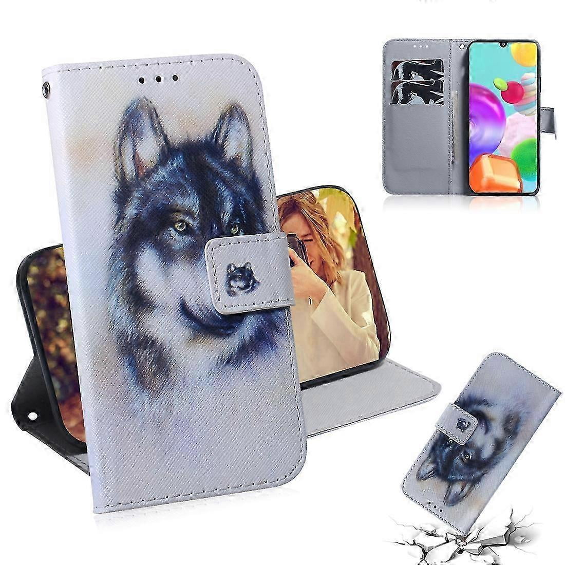Colored Drawing Horizontal Flip Leather Case with Holder & Card Slot ...